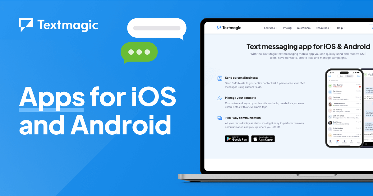Text Messaging Mobile App For Ios And Android Textmagic
