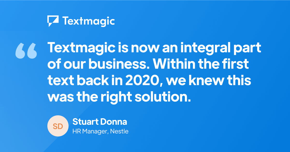 Nestlé Uses Textmagic to Improve Employee Communication