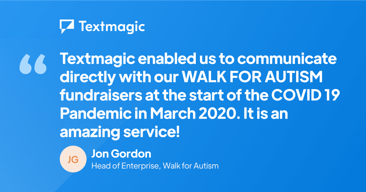Walk for Autism Case Study - Textmagic