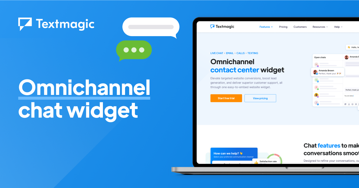 Omnichannel Chat Widget to Connect, Support, Convert
