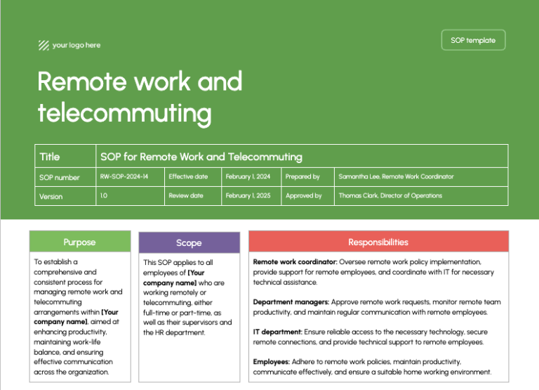 10 Free SOP Templates and How to Create Your Own